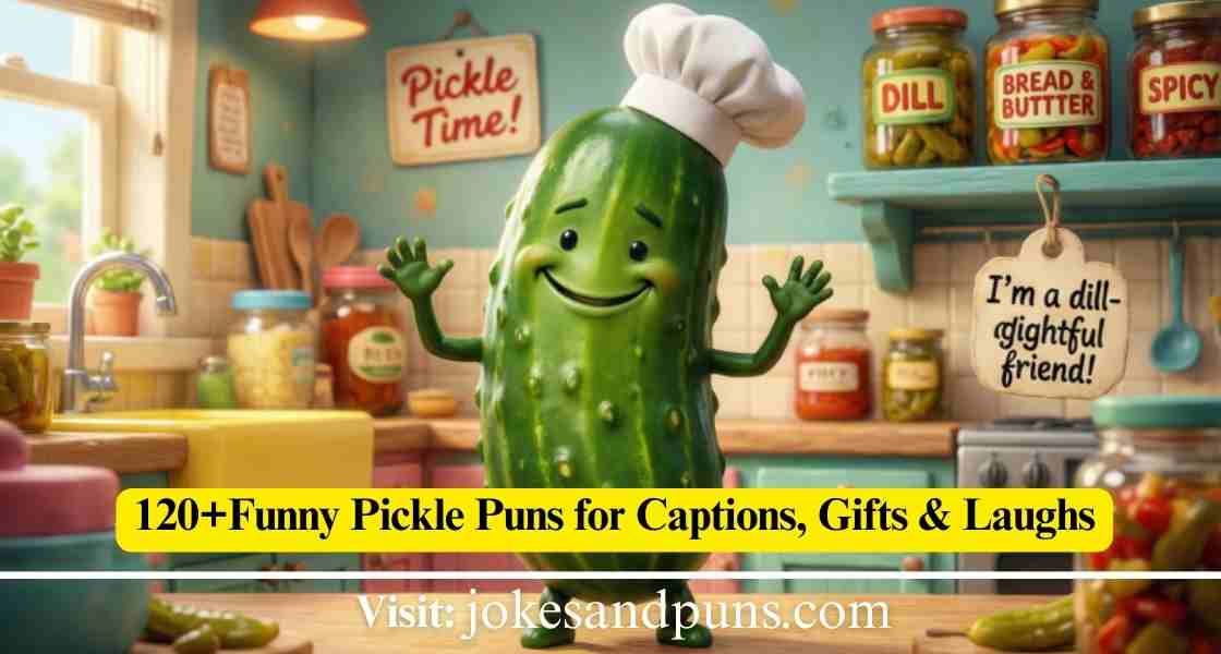 120+ Funny Pickle Puns for Captions, Gifts & Laughs